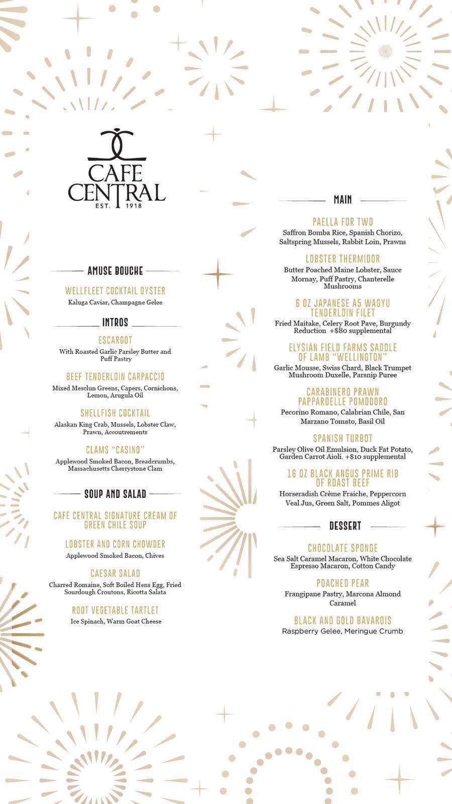 Cafe Central | The best fine dining experience in El Paso, TX